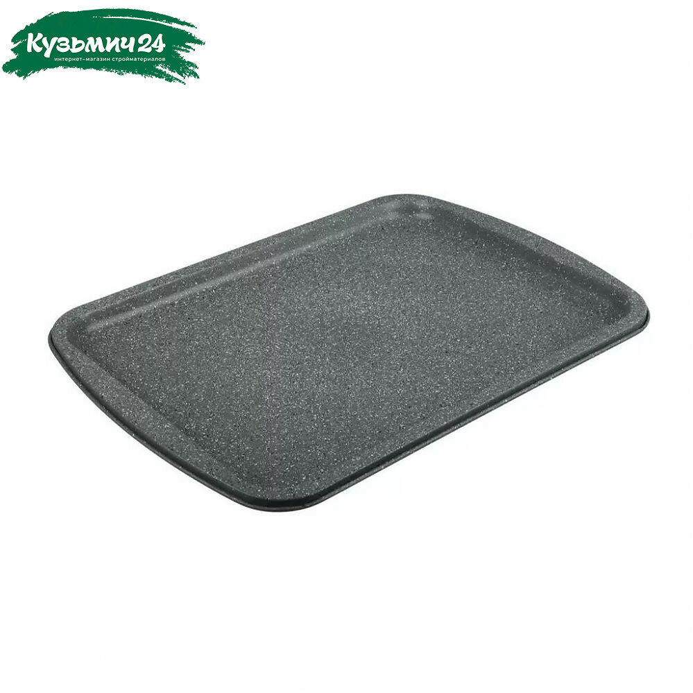 Противень Satoshi Буко 849-192 прямоугольный, углеродистая сталь, 17х270х365 мм, антипригарное покрытие мрамор