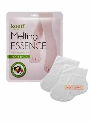 Koelf Смягчающая питательная маска-носочки для ног с маслами ши, авокадо, алоэ вера и коллагеном. 1 пара.