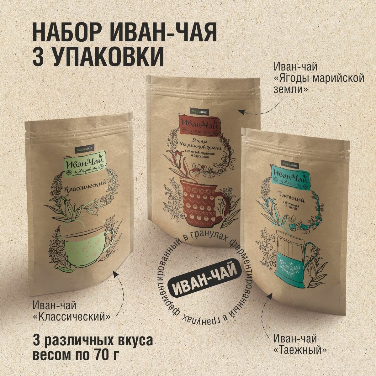 Набор 3 видов Иван -Чая МариАйс