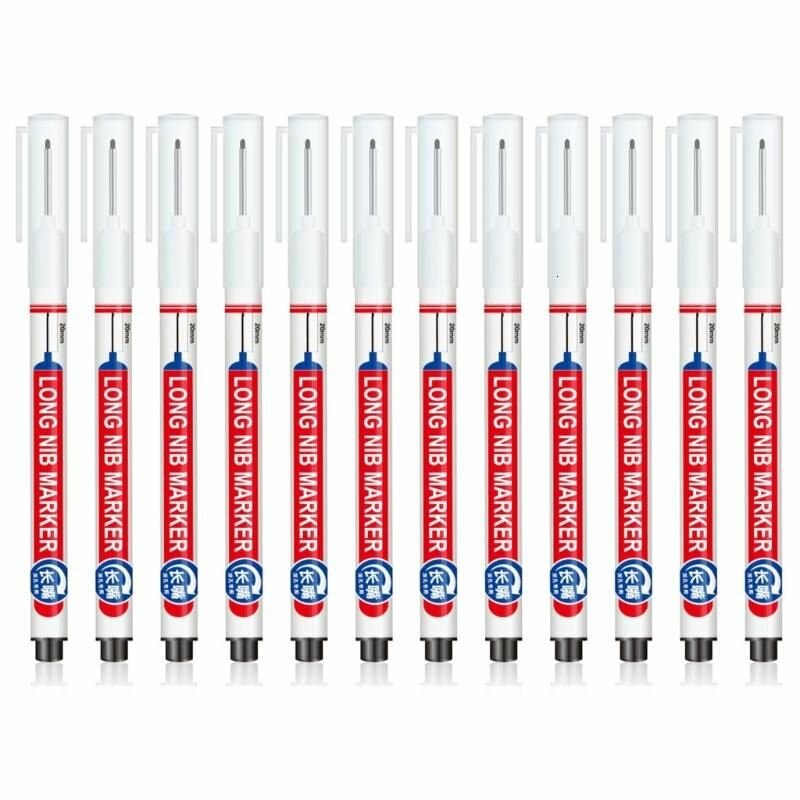 Маркеры длинноножные масляные 12 шт, Черный