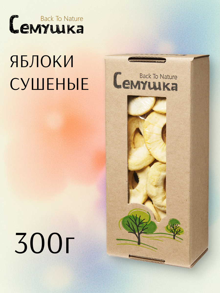 Яблоки сушёные "Семушка" Back To Nature, без ароматизаторов, 300г