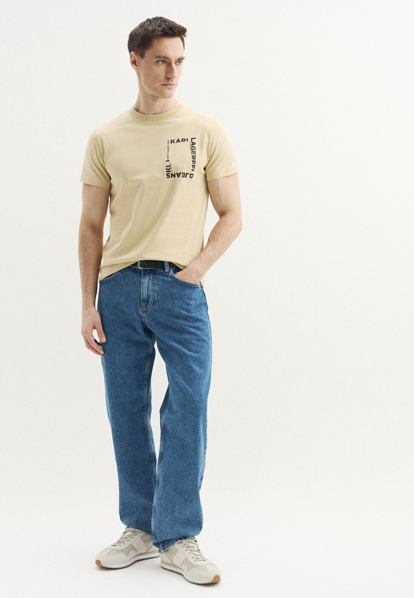 Футболка KARL LAGERFELD JEANS, 1 шт., размер XL, бежевый — фото 1