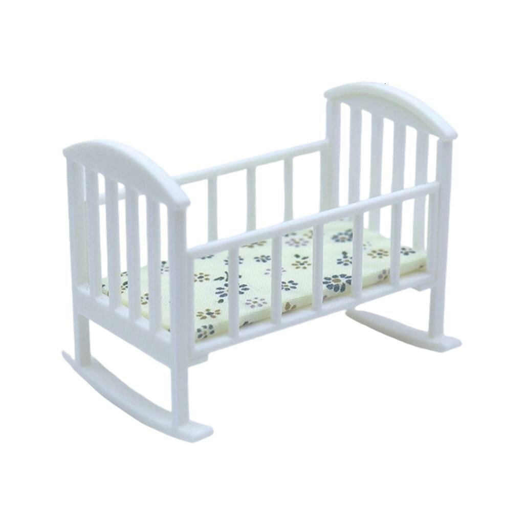 Реалистичная детская кроватка, Белый