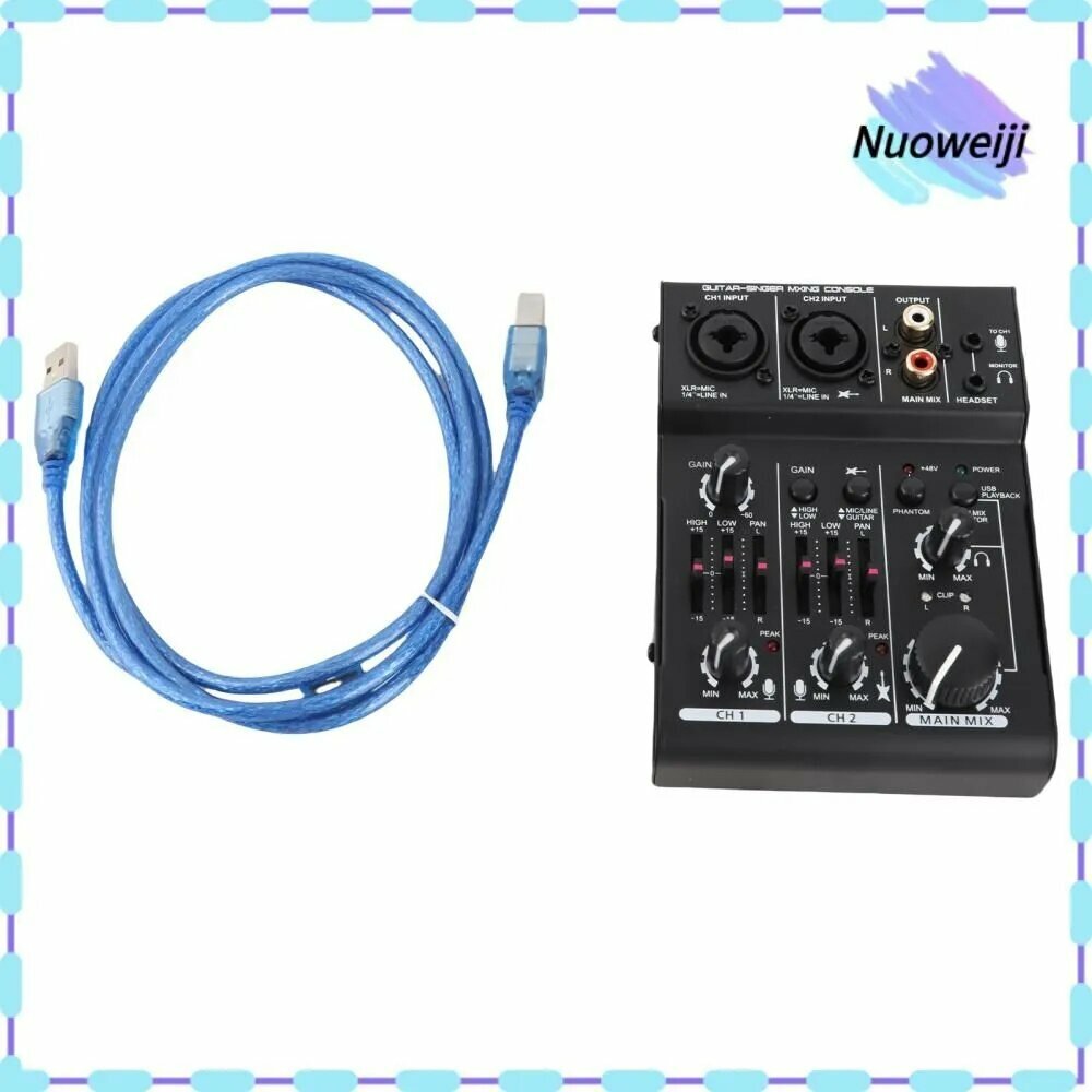 Мини 2-канальный звуковой микшер, универсальный, для студийной записи и диджеев