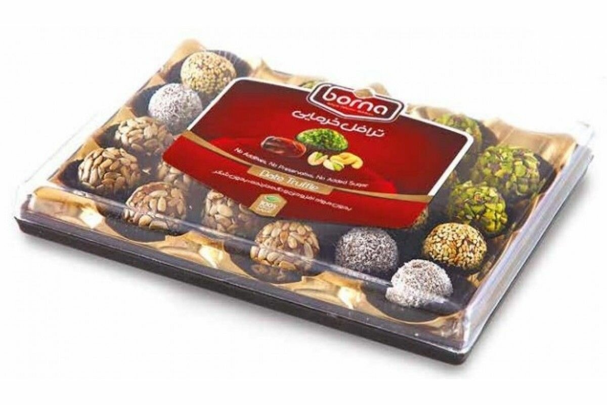 Финиковые трюфели BORNA ассорти, без сахара /пластик/ 400г