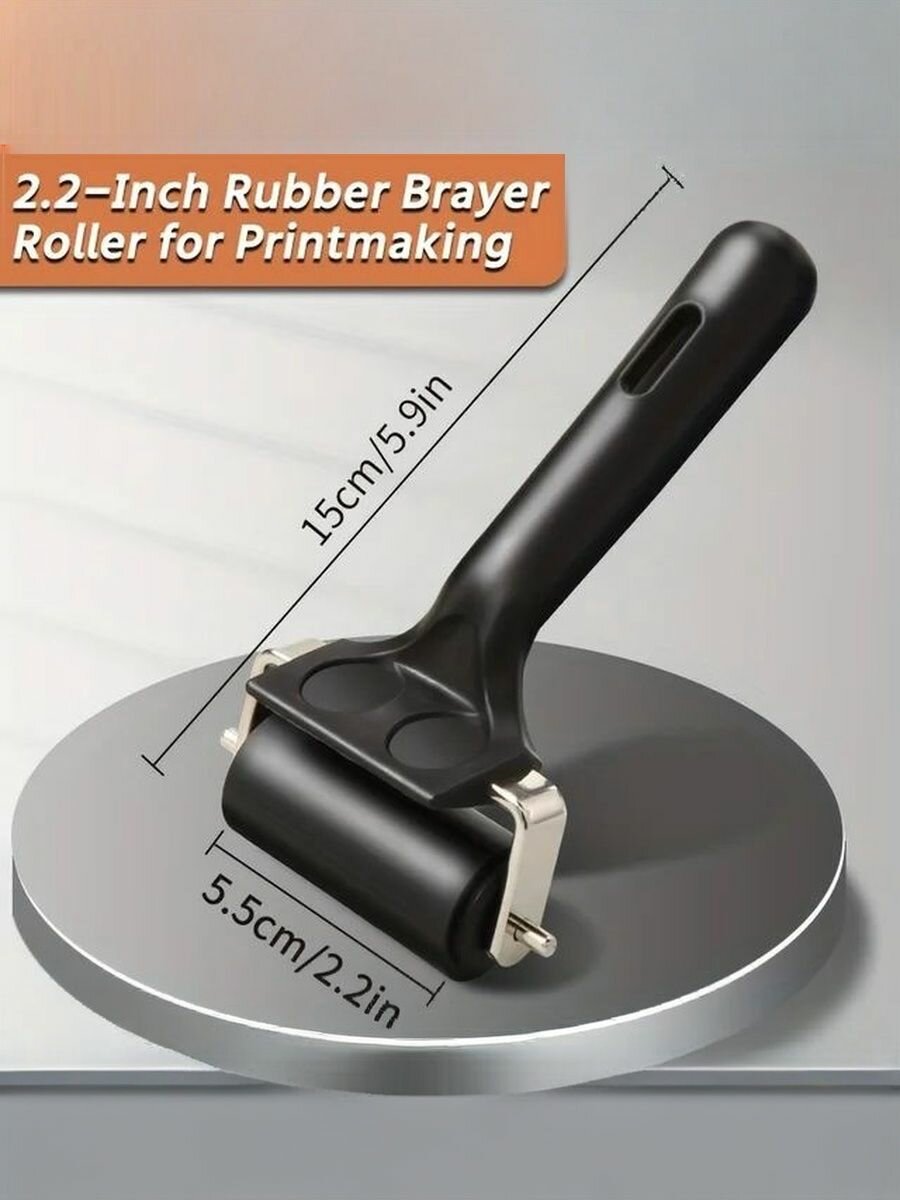 Резиновый валик для раскатки краски/клея 6cм, POLSTEN