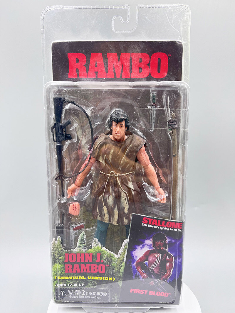 NECA Movie First Blood Rambo Battle Edition Survival Edition Сталлоне 7-дюймовая модель подвижной фигуры