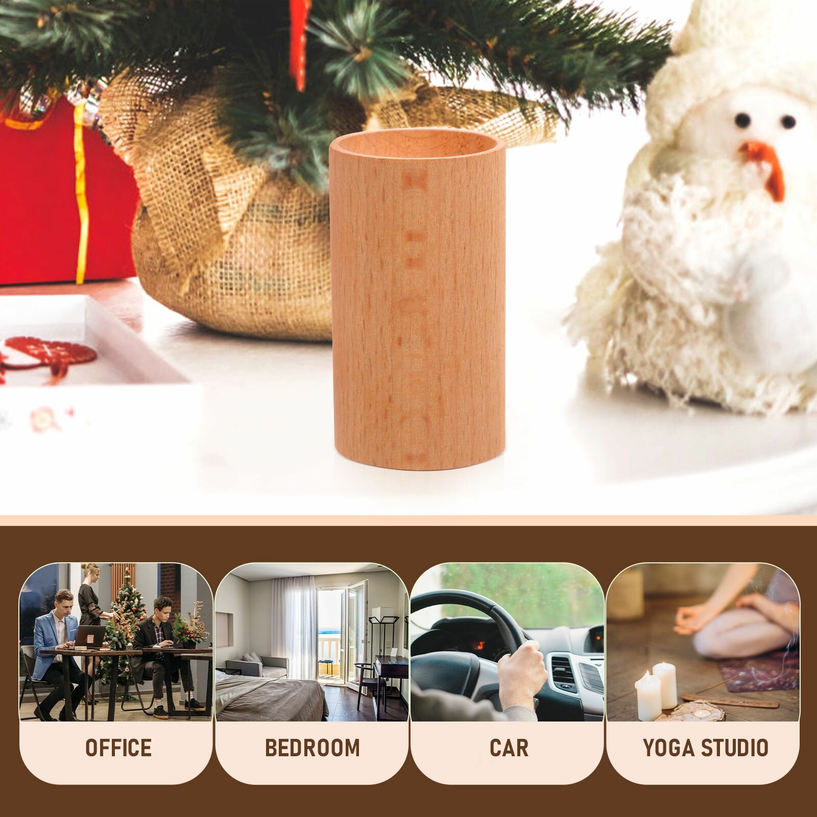 Бежевый диффузор эфирных масел из бука для украшения интерьера