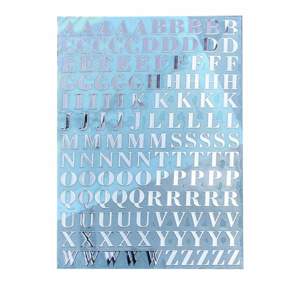 Металлические самоклеящиеся буквы и цифры, - 14