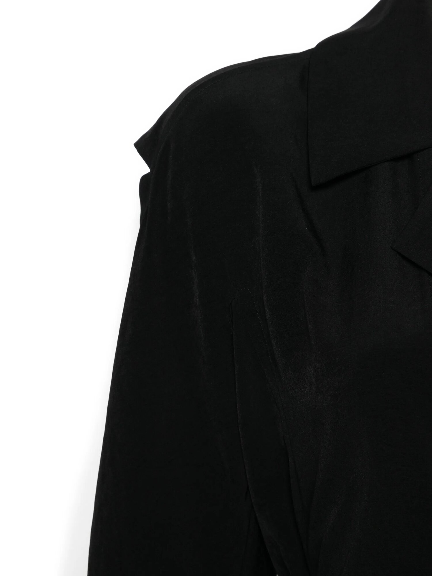 Пальто Yohji Yamamoto Belted coat, размер 42, black / black — фото 1