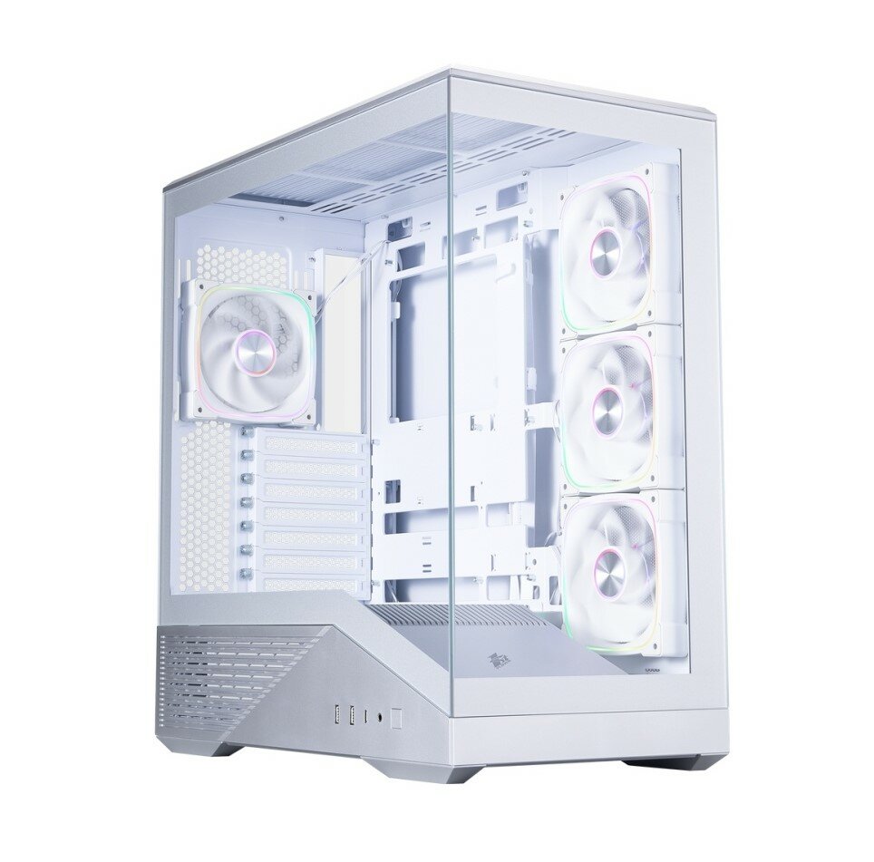 Компьютерный корпус 1STPLAYER GM7 ARGB, серебристый (GM7-SV-3FN7R-W-1FN7-W)