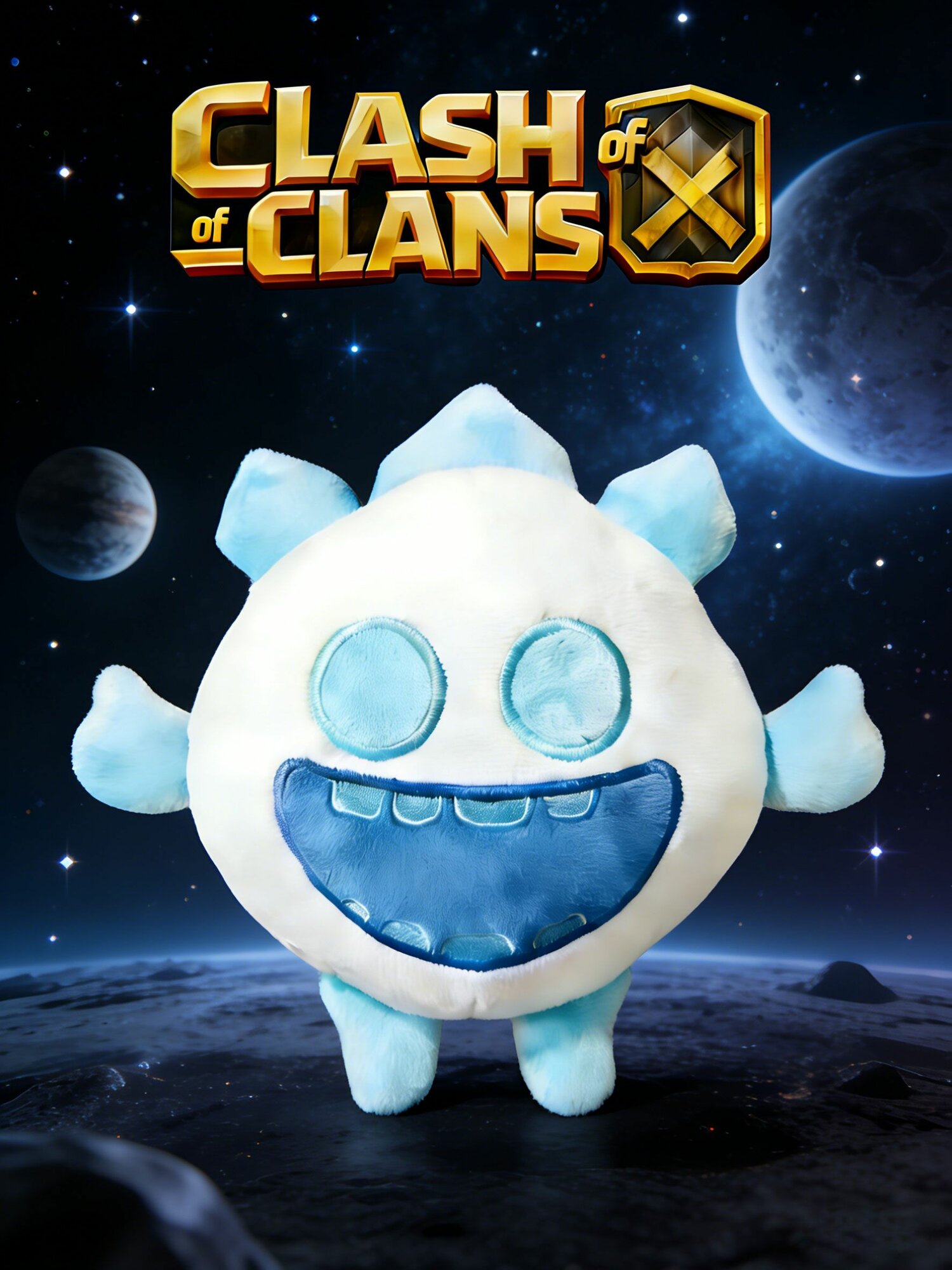 Мягкая игрушка Clash of Clans / Clash Royale: Ледяной дух (Ice Spirit), 9 см