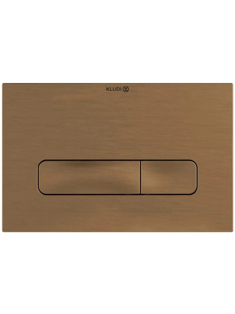 Кнопка смыва для унитаза Kludi Unifix 30PP01N1 бронзовая, матовая, кнопка для инсталляции, двойной смыв