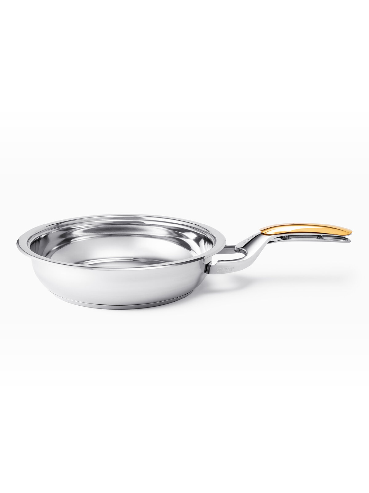 Сковорода Zepter 24см с антипригарными свойствами из нержавеющей стали с зеркальной полировкой, без крышки/ 2,5л