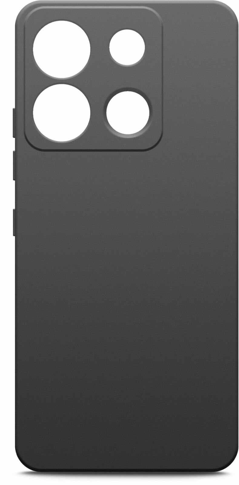 Чехол клип-кейс Borasco для Infinix Smart 7 Plus Silicone Case, черный (72269)
