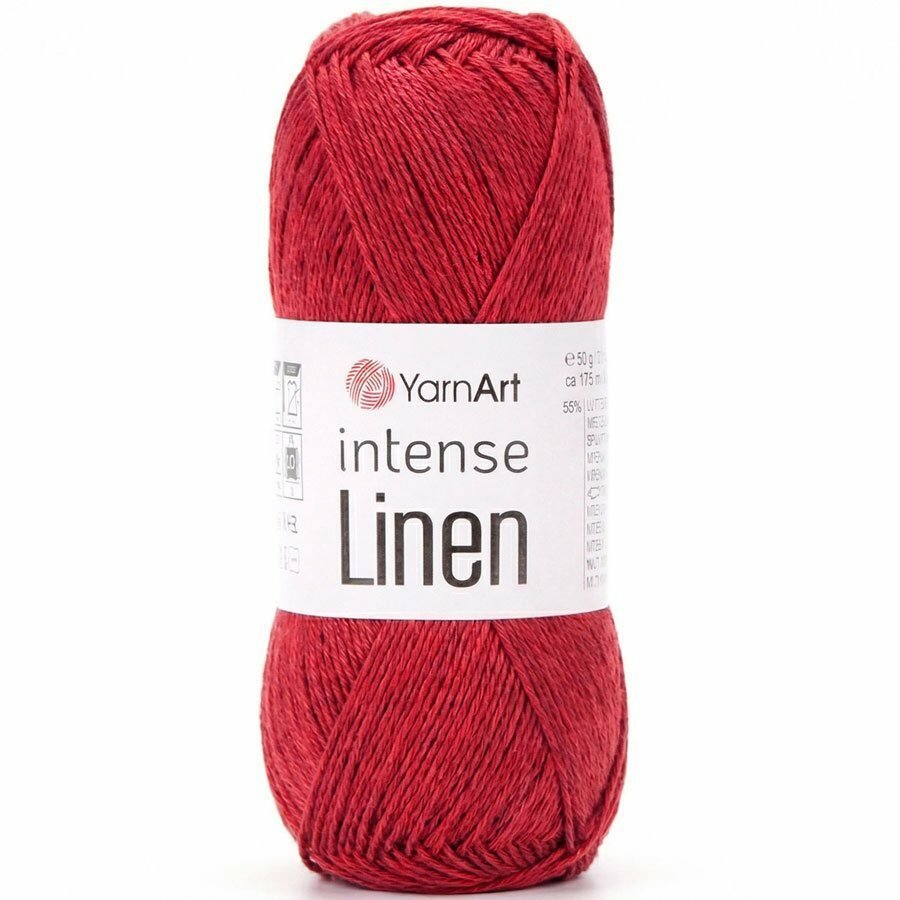 Пряжа Yarnart INTENSE LINEN 4115 малиновый (10 мотков)
