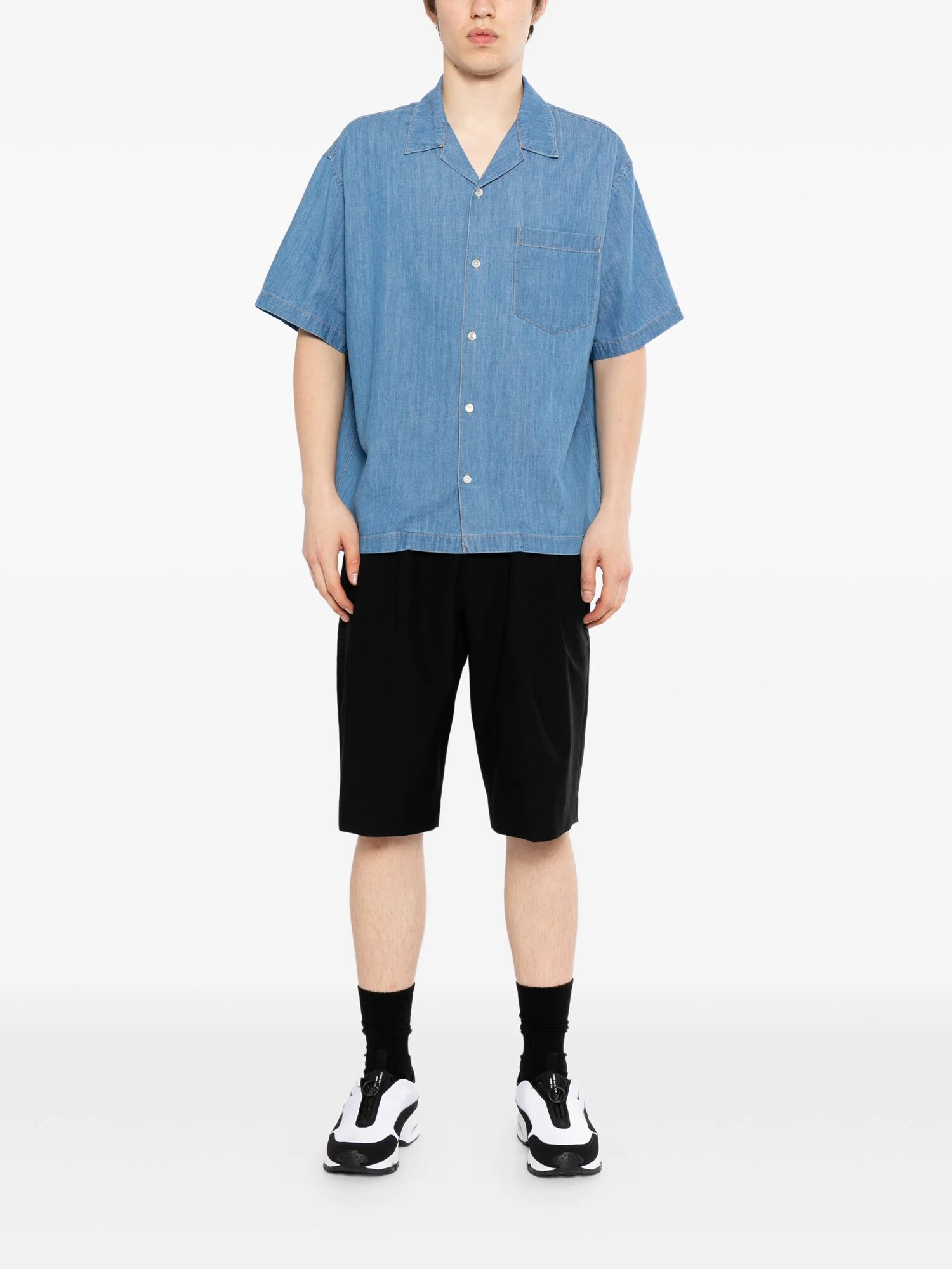Футболка LACOSTE Chest pouch pocket shirt, размер S, бежевый/белый — фото 1