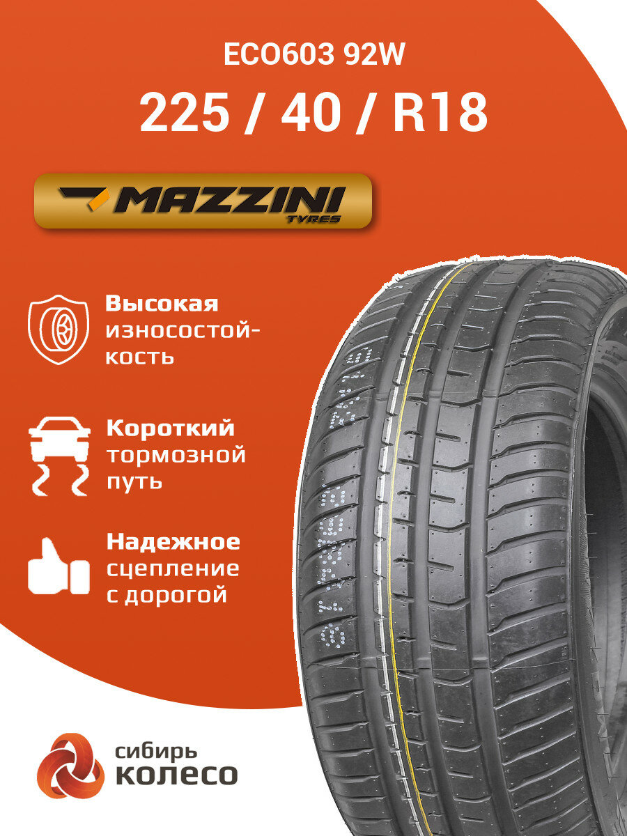 225/40R18 Mazzini ECO603 92W