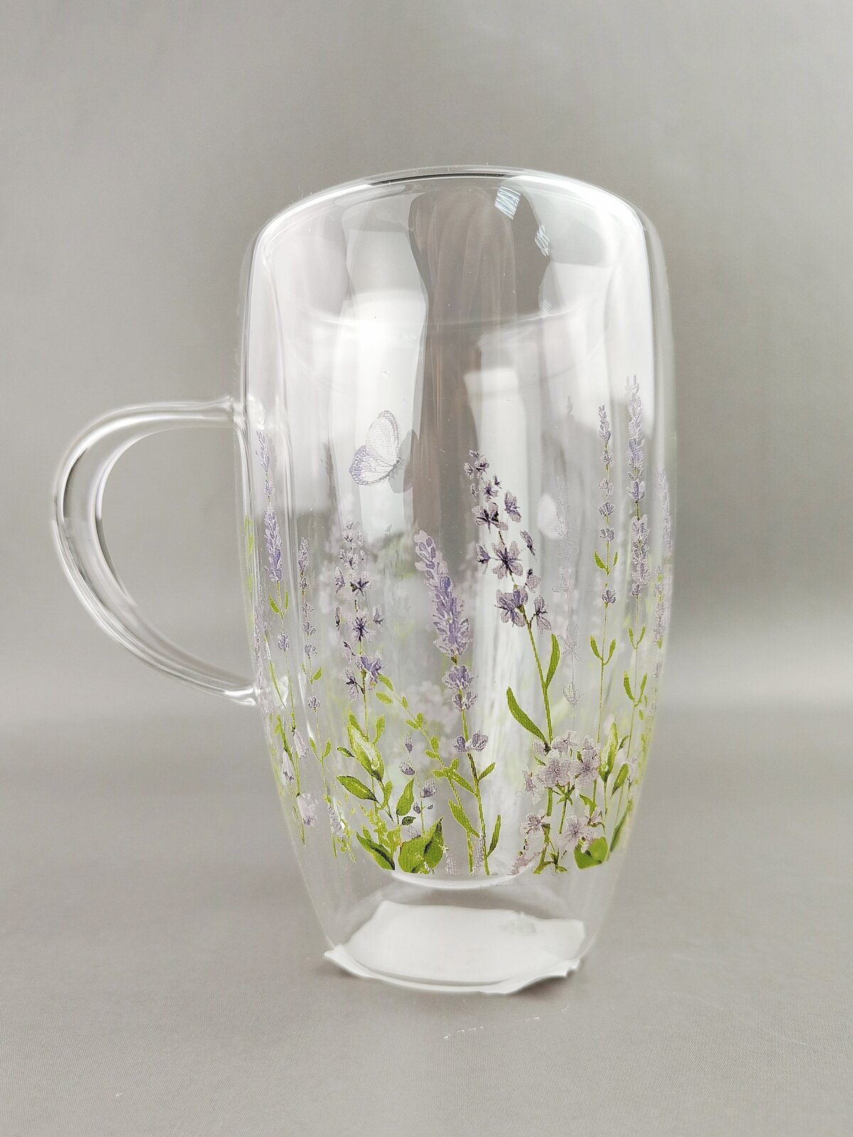 Кружка Fresco Лаванда, двойные стенки, 450мл