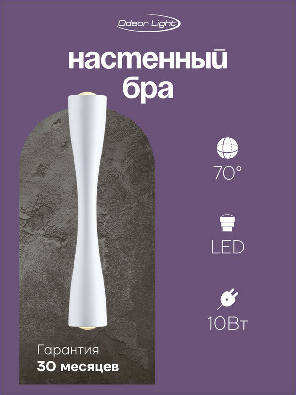 Настенный светильник ODEON LIGHT ANIKA 4290/10WL LED 1*10W белый
