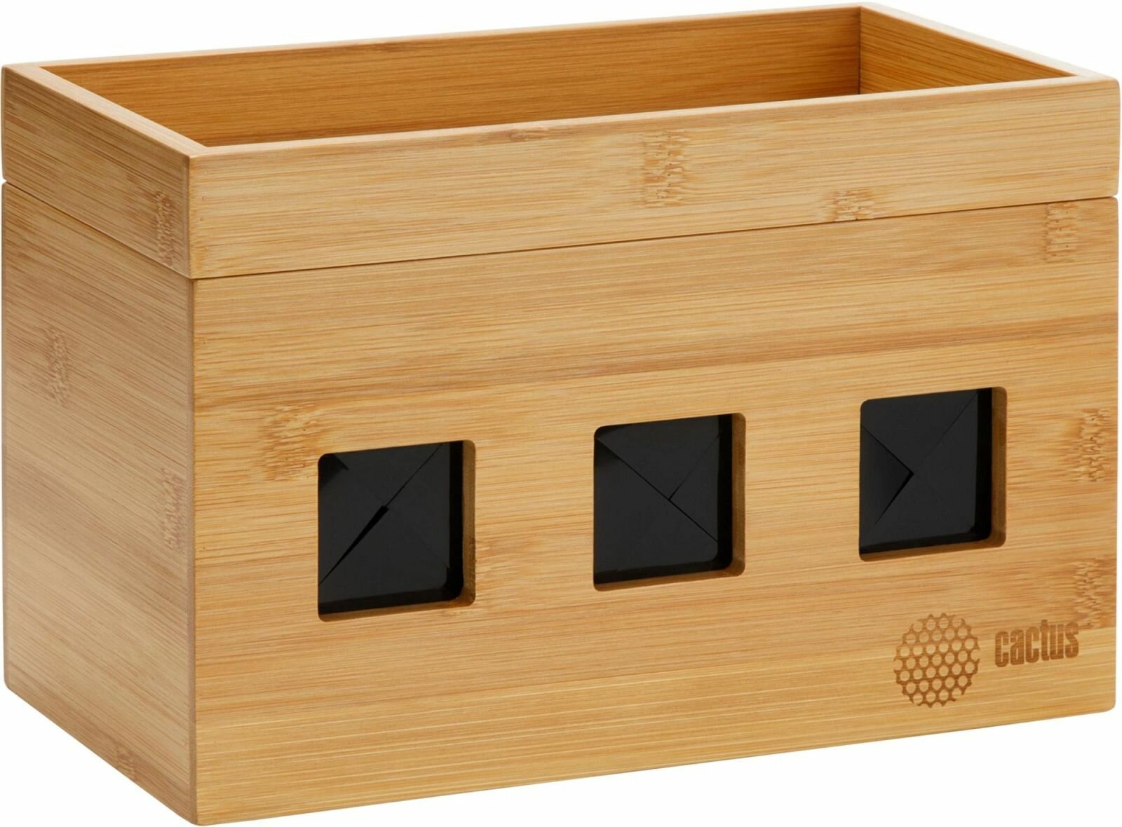 Органайзер CACTUS для проводов, 255х165х140 мм, бамбук (CS-BOX-BAM)