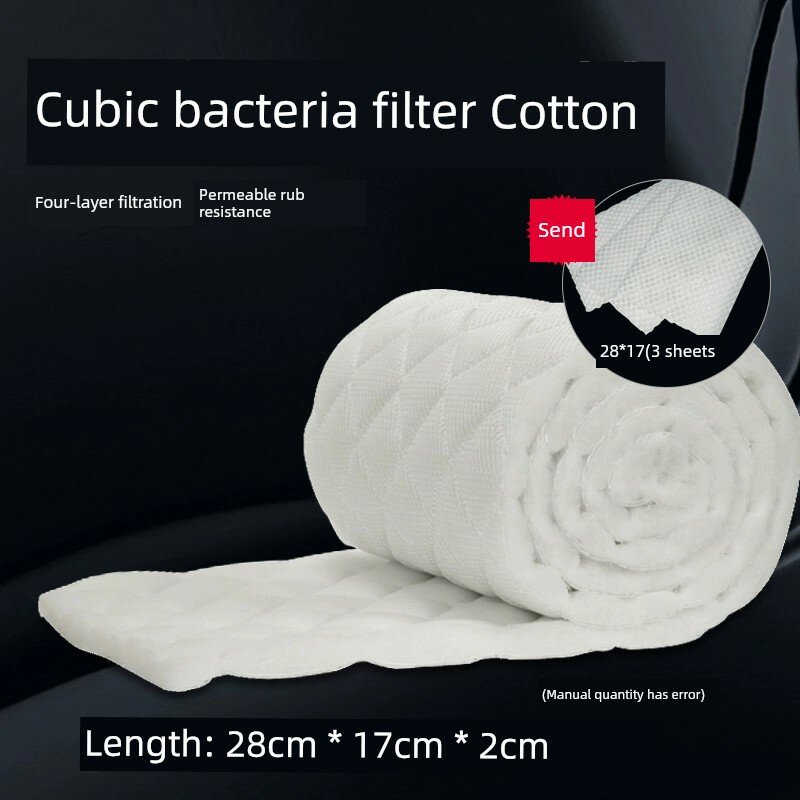 Толстый высокоплотный фильтрующий мат для аквариума с высокой проницаемостью воды, 28x17 см x3 для ухода за рыбами