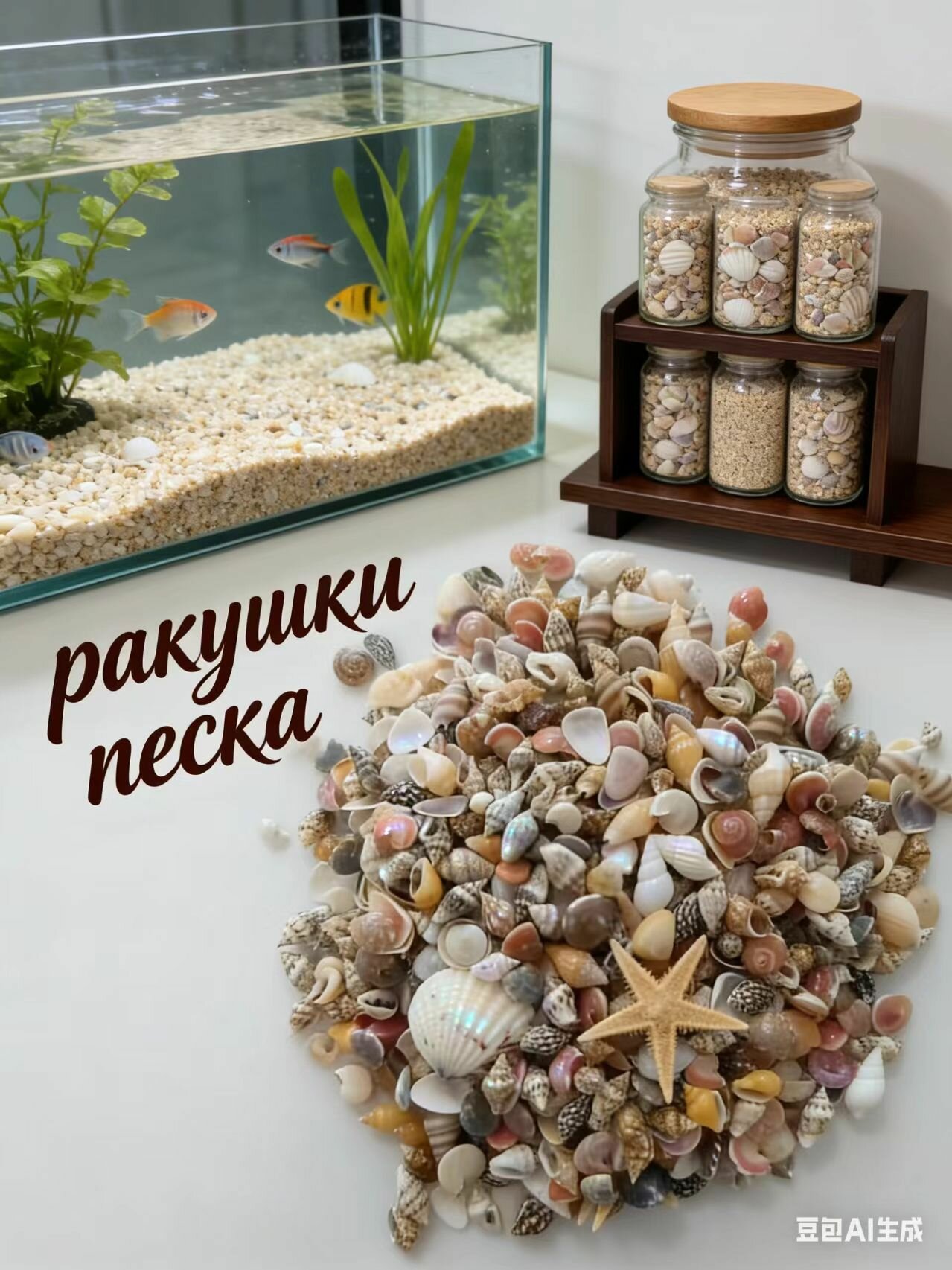 Чистая натуральная маленькая раковина-ракушка, завивающая раковину-ракушку для озеленения аквариума