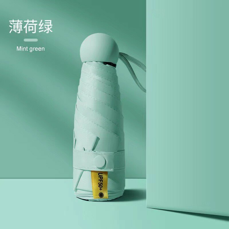 Бестселлер 50% off Компактный и портативный карманный зонт-капсула, защита от ультрафиолета, двойного назначения для солнца и дождя, летний солнцезащитный зонт.