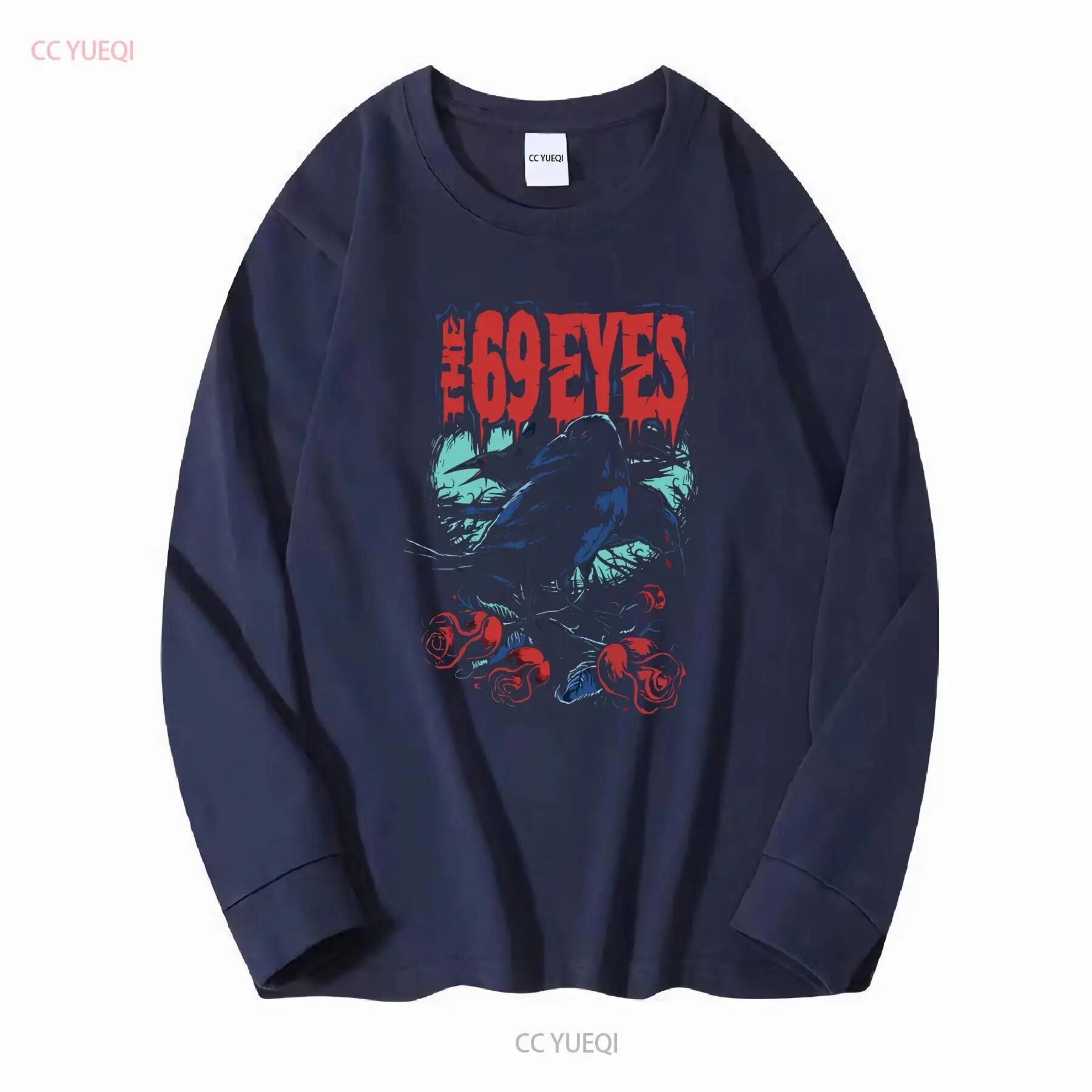 Футболка The 69 Eyes синяя мужская S, длинный рукав
