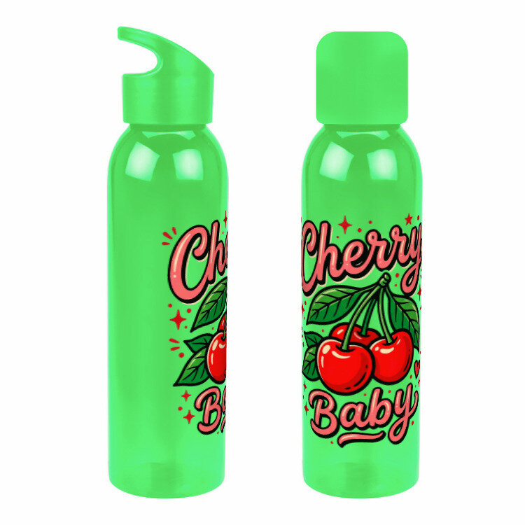 Бутылка для воды «Cherry Baby Ретро Принт» (зеленое яблоко)