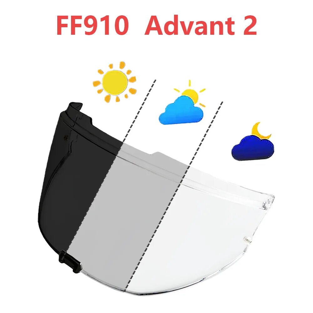 Визор для мотошлема LS2 FF910 ADVANT II, модульный откидной визор, защита от ветра, Photochromic