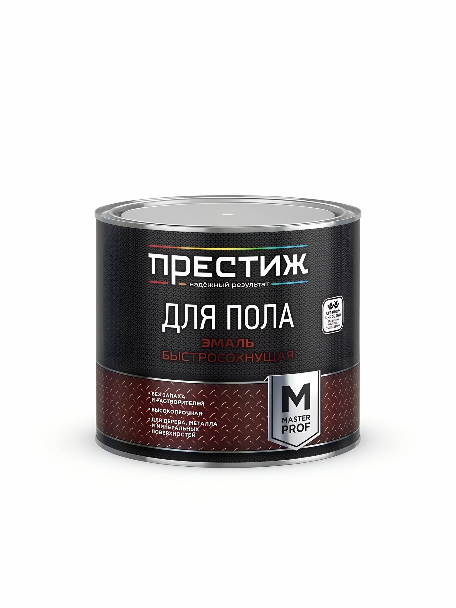 Эмаль для пола Престиж Мастер акриловая быстросохнущая коричневая 1.9 кг полуглянцевая для дерева и металла