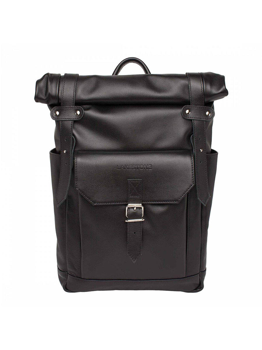 Рюкзак LAKESTONE Eliot Black, 100% кожа, черный, городской, мужской