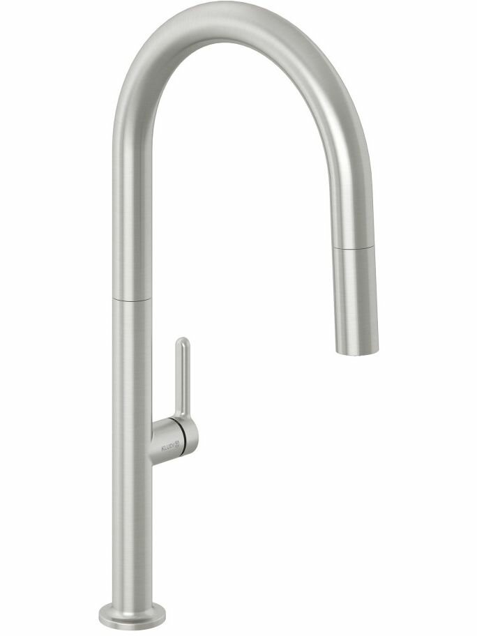 Смеситель для кухни KLUDI AUREA 55852N575 с вытяжным изливом (никель, L-22 H-24)