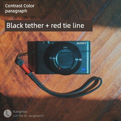 Кожаный ремешок для фотоаппарата Fujifilm, Leica, Nikon - Цветная комбинация, стиль с металлическим кольцом,