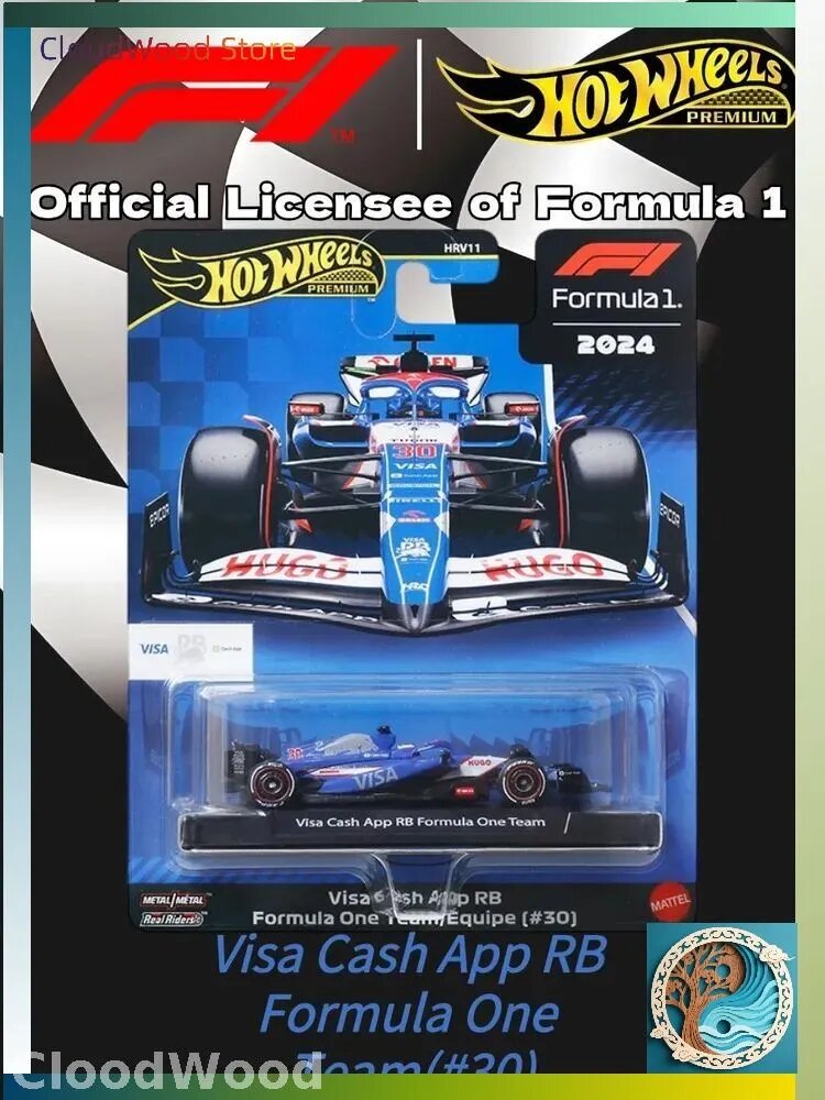 Лимитированная коллекционная модель Hot Wheels Premium VCARB 01, масштаб 1:64, бестселлер с номером 30 и пилотом Даниэлем Риккардо-изысканный подарок