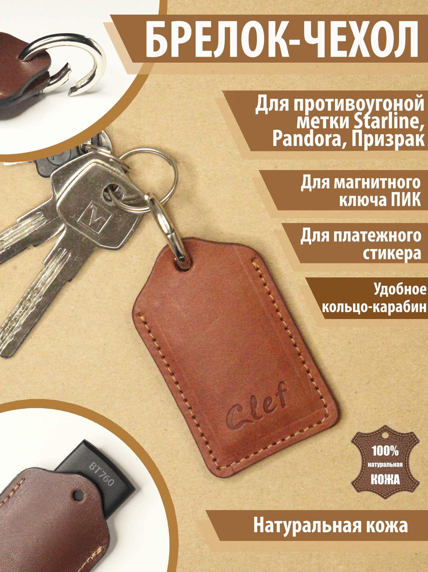 Чехол-брелок для метки StarLine, Pandora, Sher-Khan, Призрак, для магнитной карты и для платежных стикеров