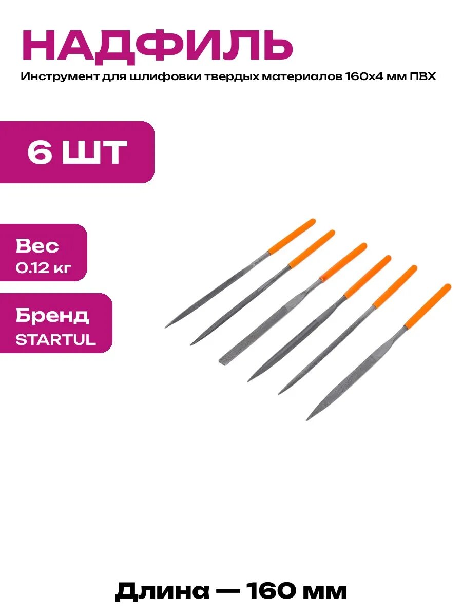 Надфили разной формы для обработки металла и пластика ПВХ