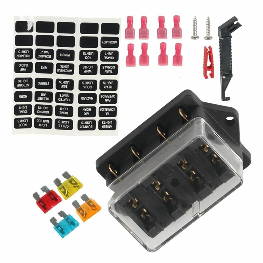 4-12 контактный блок предохранителей для автомобилей и лодок, 12В 32В, водонепроницаемая панель распределения питания, - 4p