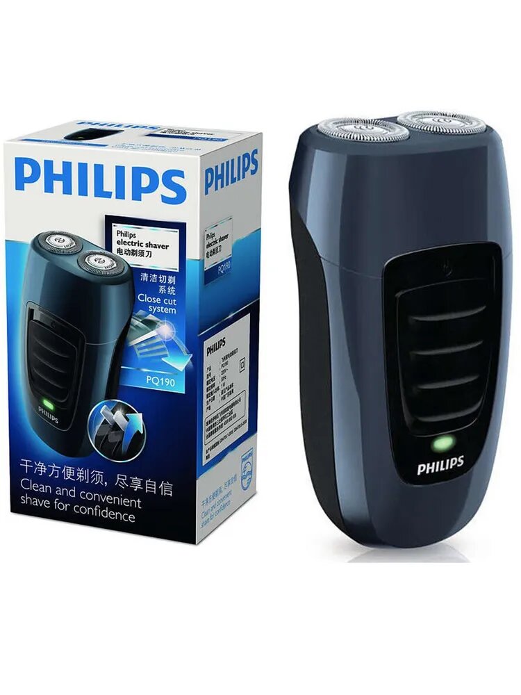Philips Электробритва Philips PQ190/16, темно-синий, черный