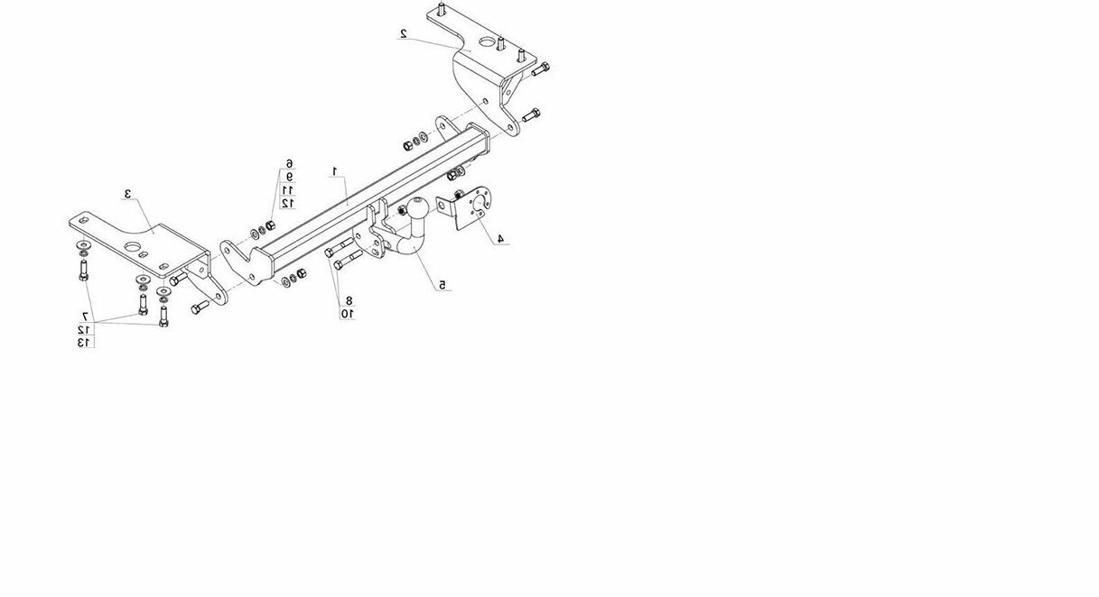 Фаркоп для Toyota Corolla(2013-) (без электрики) (паспорт и сертификат) AvtoS. TY37