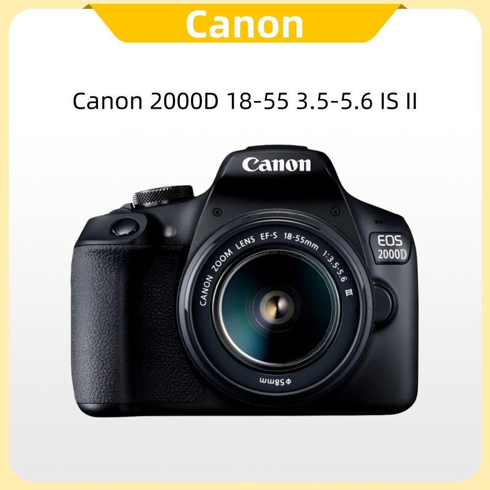 Зеркальный фотоаппарат Canon EOS 2000D Kit EF-S 18-55 III, цвет черный