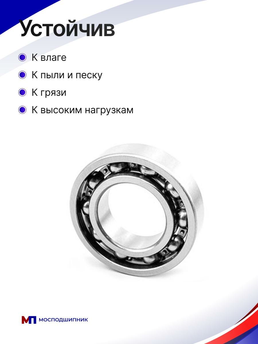 Подшипник 105 (6005), наружный диаметр 47 мм, внутренний диаметр 25 мм — фото 1