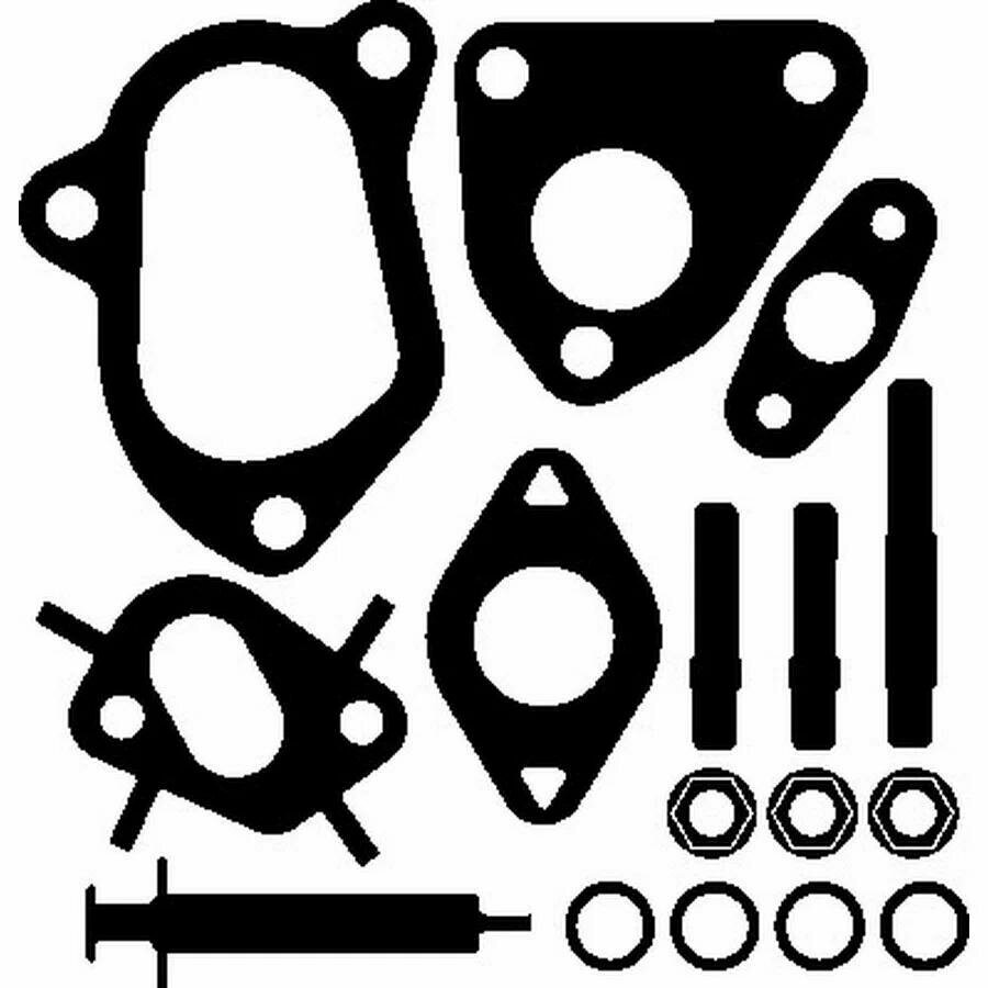 Ремкомплект турбокомпрессора ELRING 715.310 Fiat 500, Doblo, Panda, Punto, Opel AgilA/Combocorsa, Meriva, Tigra 1.3D, Cdti, Jtd 03-> Mot.169A1, 188A8, A9, 199A1, A2, A9, Y13Dt, Z13Dt