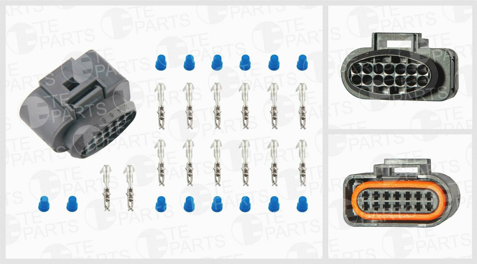Разъем TE PARTS 7741865 14 контактов 7х7, комплектация: 14-pin, 14 уплотнений, Vag