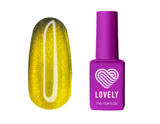 Гель-лак Lovely FC№01 огненная кошка Fire Cat, 7 ml, кошачий глаз, дуохромный