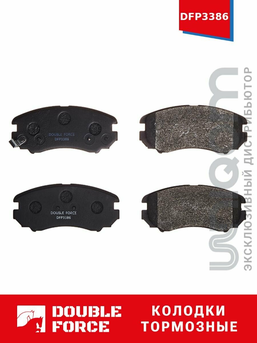 Колодки тормозные передние CHANGAN CS35, CS35 PLUS / Chery TIGGO 7 PRO, TIGGO 7 PRO MAX, TIGGO 8 PRO / EXEED LX / HYUNDAI AVANTE, ELANTRA Double Force DFP3386