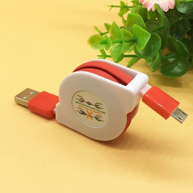 Выдвижной USB Type-C кабель, 2 м, Red