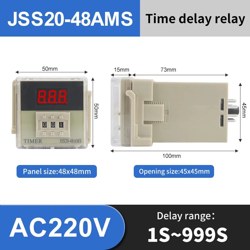 Программируемое цифровое реле времени CKCTINNER JSS20-48 999S-AC220v