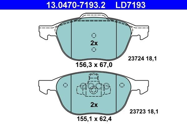 Колодки тормозные дисковые передн, CERAMIC, FORD: C-MAX 1.6/1.6 TDCi/1.8/1.8 Flexifuel/1.8 TDCi/2.0/2.0 CNG/2.0 LPG/2.0 TDCi .